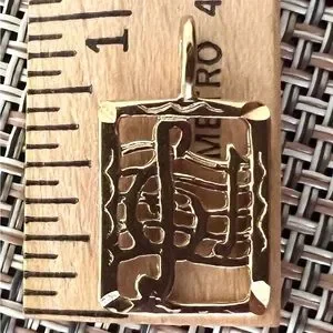 Jewelry | Pendant Vintage Goldtone Music G Clef And F Note On A Staff ...